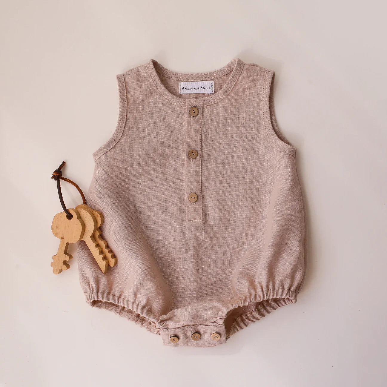 Barboteuse beige Dannie and Lilou - Rose Et Balthazar